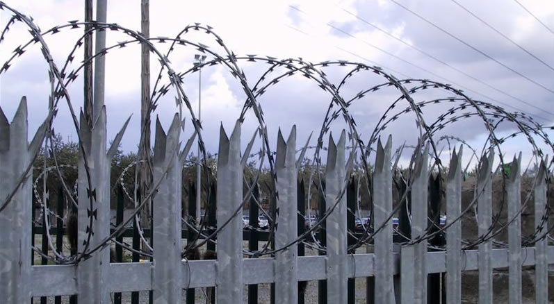 High Security Palisade fence - Barbed Tape Concertina High Security Palisade fence - Barbed Tape Concertina
